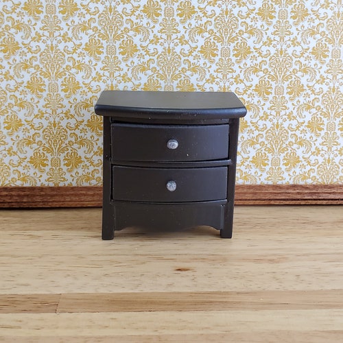 Dollhouse Miniature Side Table or Nightstand With 2 Drawers - Etsy