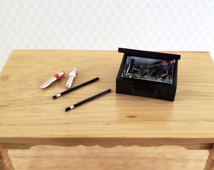Dollhouse Miniature Art Box Set With Oil Paints & Brushes 1:12 Scale - Etsy
