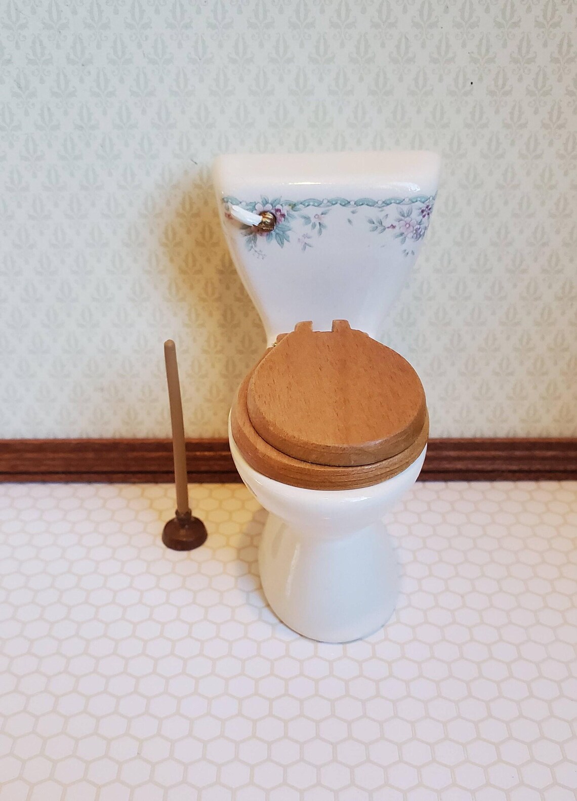 Dollhouse Miniature Toilet Plunger 1:12 Scale Bathroom Accessories - Etsy