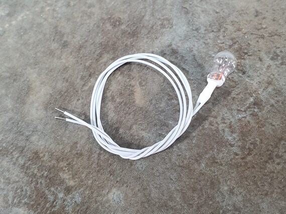 Cir-kit Clear Pea Bulb Light Fixture With Wire 1:12 Scale | Etsy
