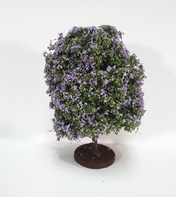 Miniature Tree or Shrub Bush Lilac Purple & Green Scale Model | Etsy