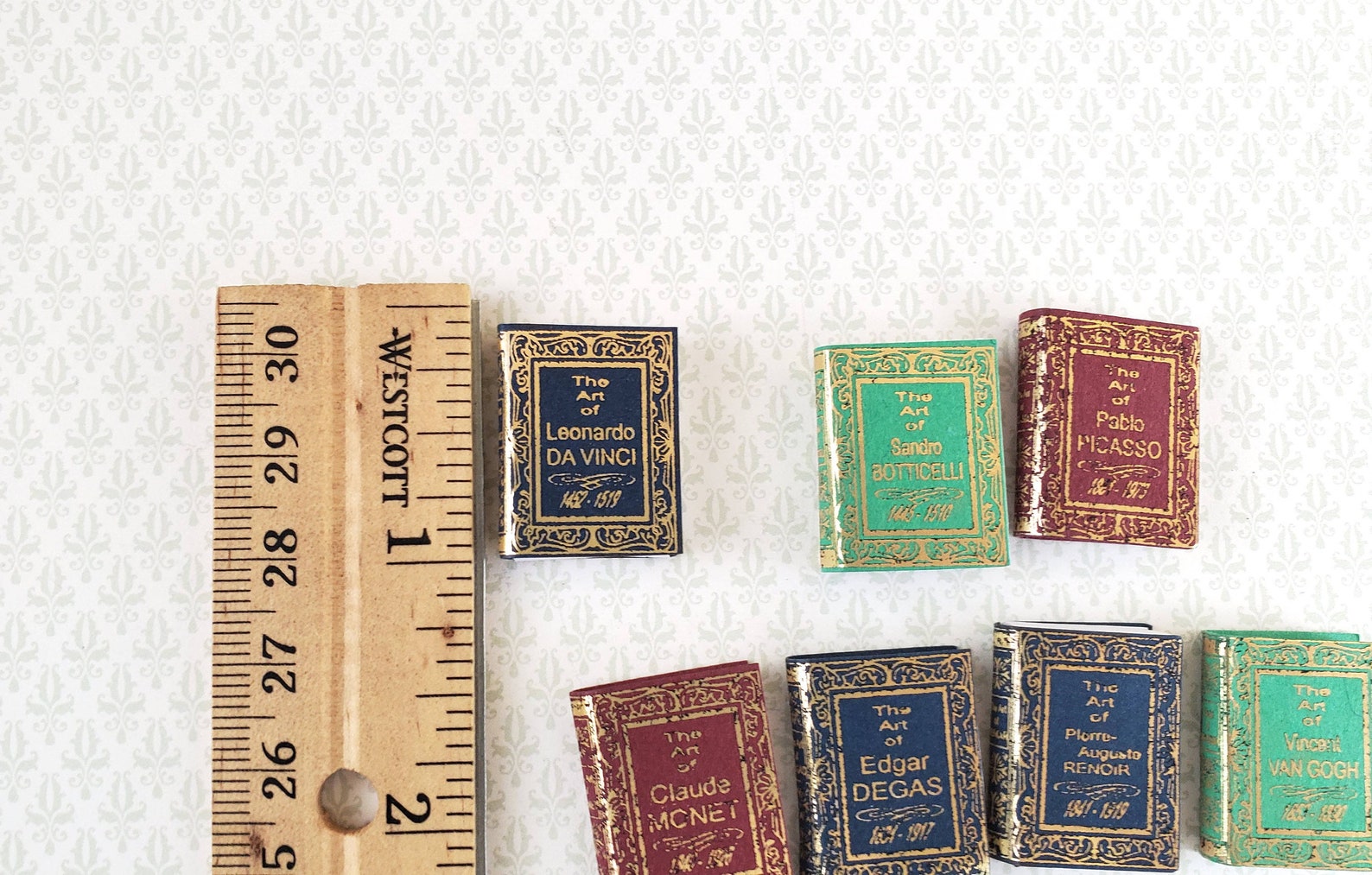 Dollhouse Miniature Book Set X10 Artists 1:12 Scale Books | Etsy