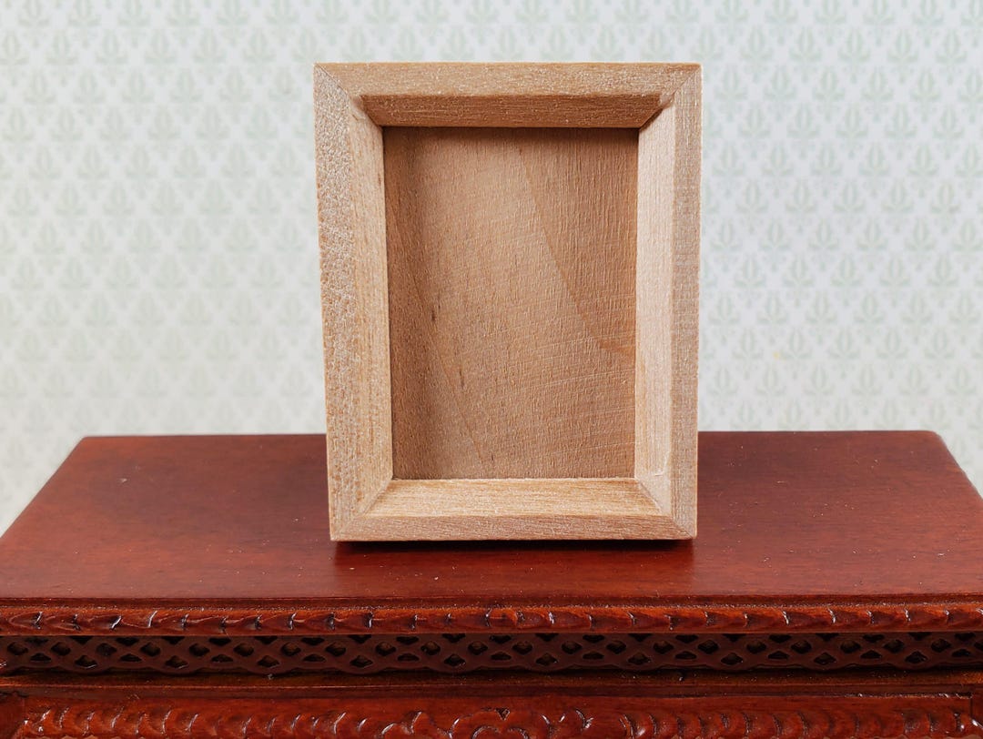 Miniature Picture Frame Wood With Backing and Stand Vertical Portrait 1 ...