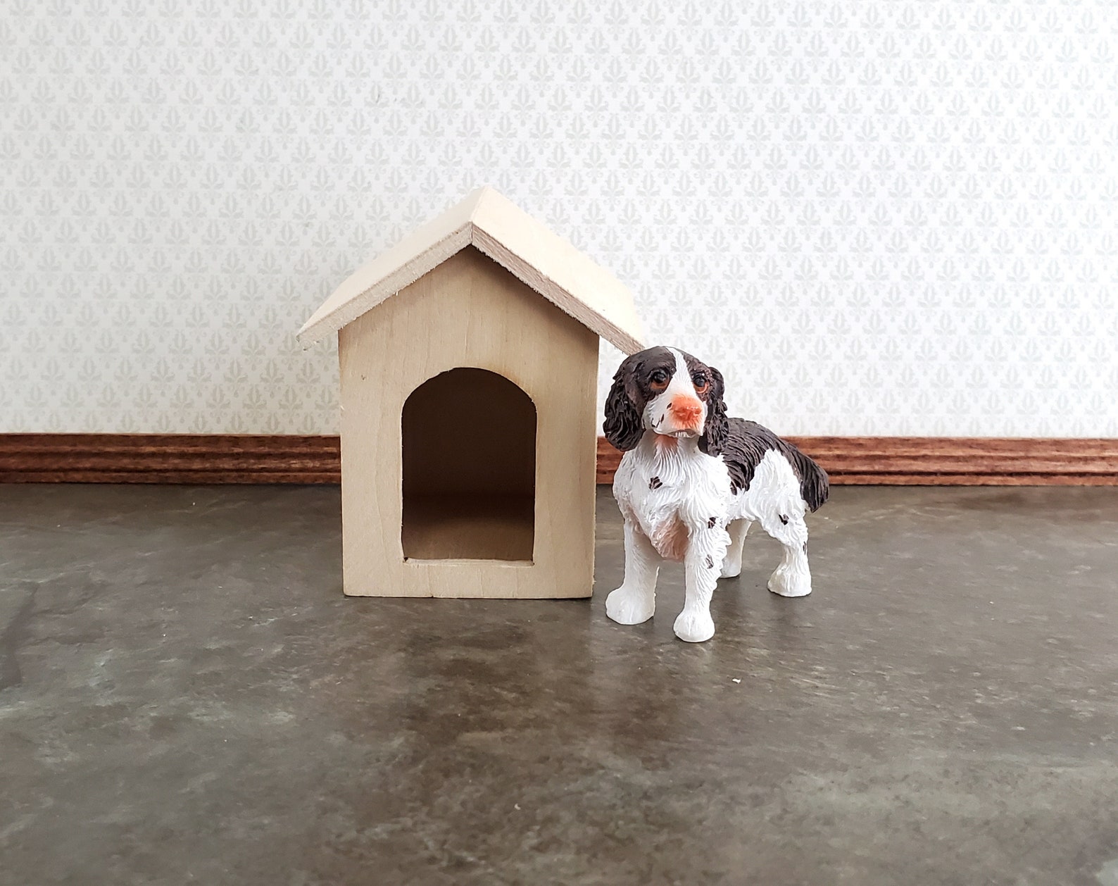 Dollhouse Miniature Dog House Kennel Small Unpainted Wood 1:12 - Etsy