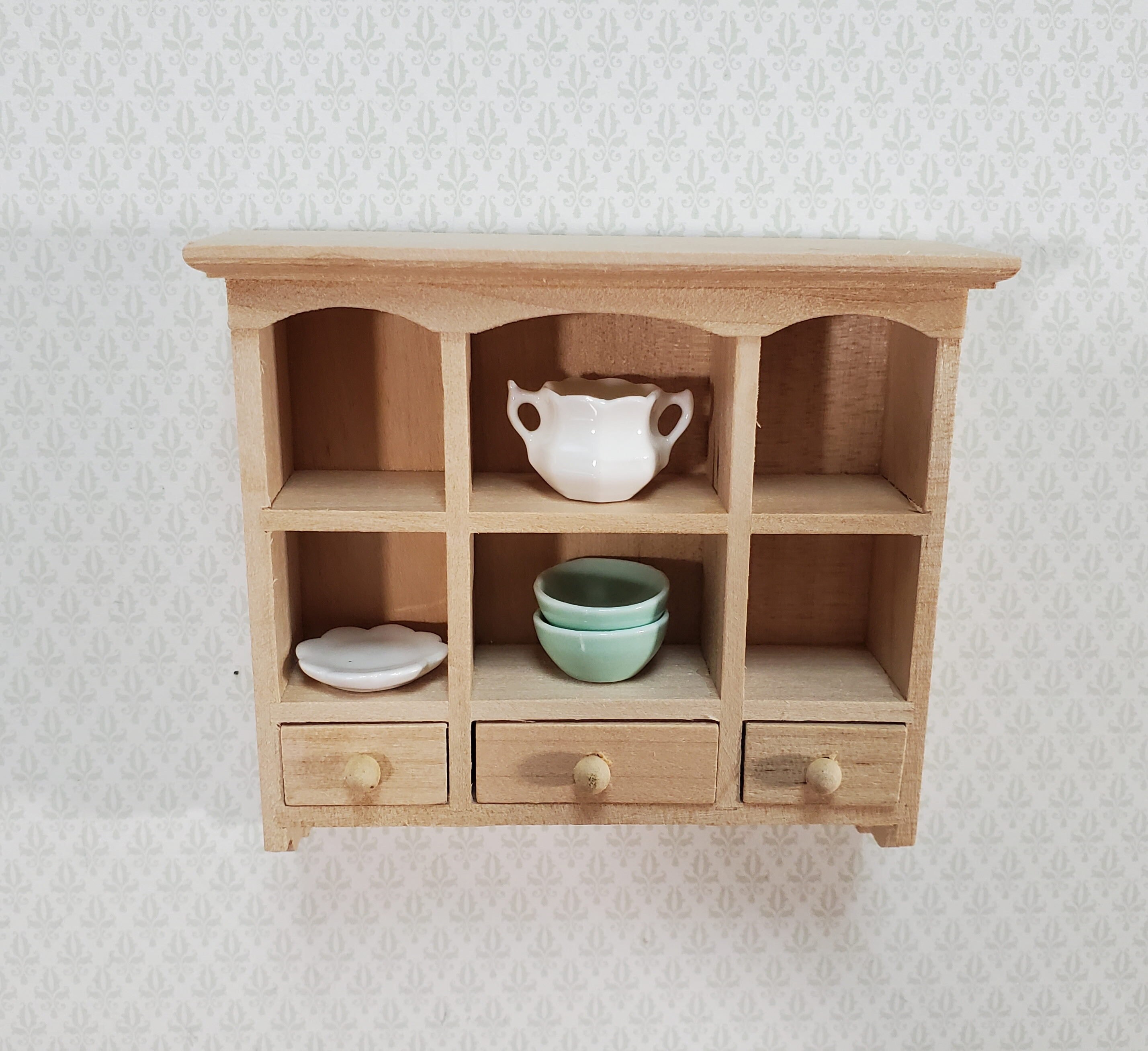 Dollhouse Hanging Shelf With Drawers & Cubbies 1:12 Scale - Etsy
