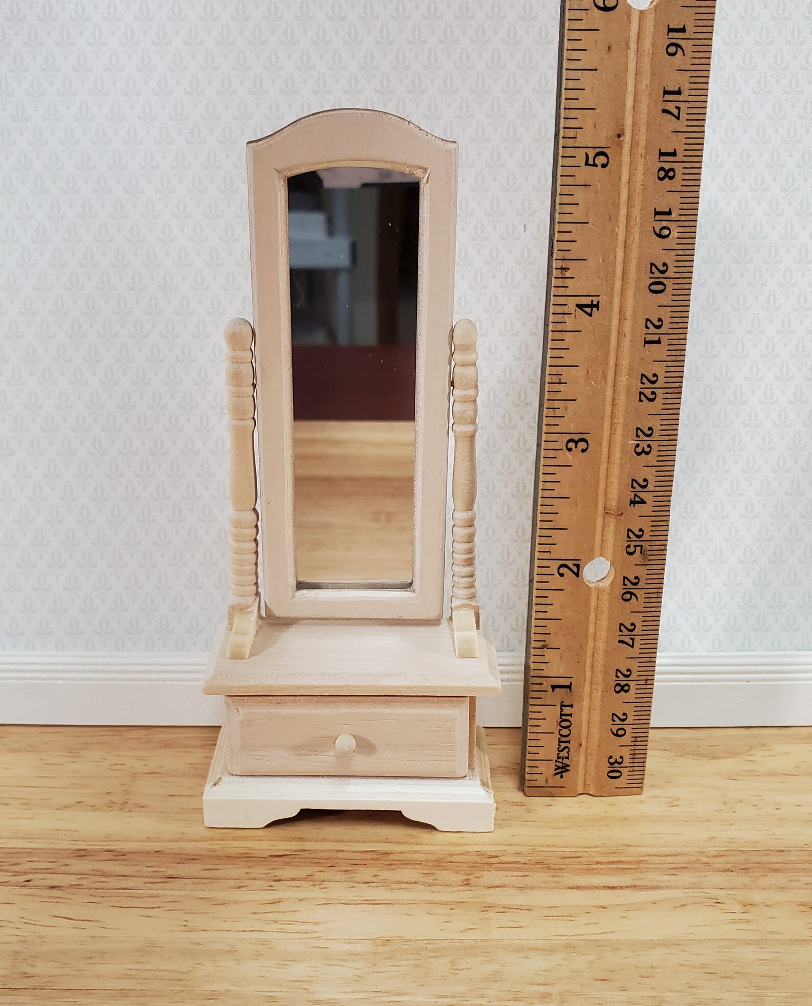 Dollhouse Mirror Full Length Dressing on Wood Tilting Frame - Etsy