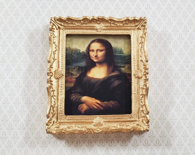 Miniature the Mona Lisa by Leonardo Da Vinci Framed Print 1:12 Scale ...