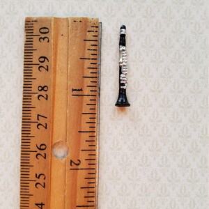 Dollhouse Miniature Small Clarinet 1 1/8" 1:12 or Half Scale Instrument ...
