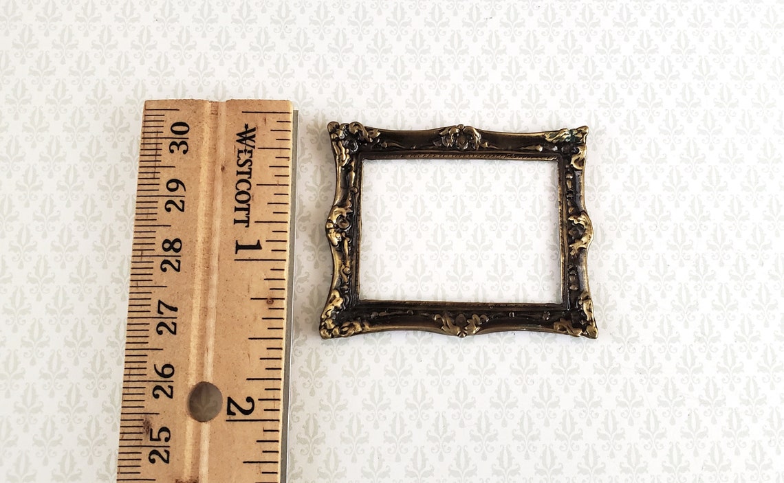 Dollhouse Miniature Picture Frame Metal Antique Bronze for | Etsy