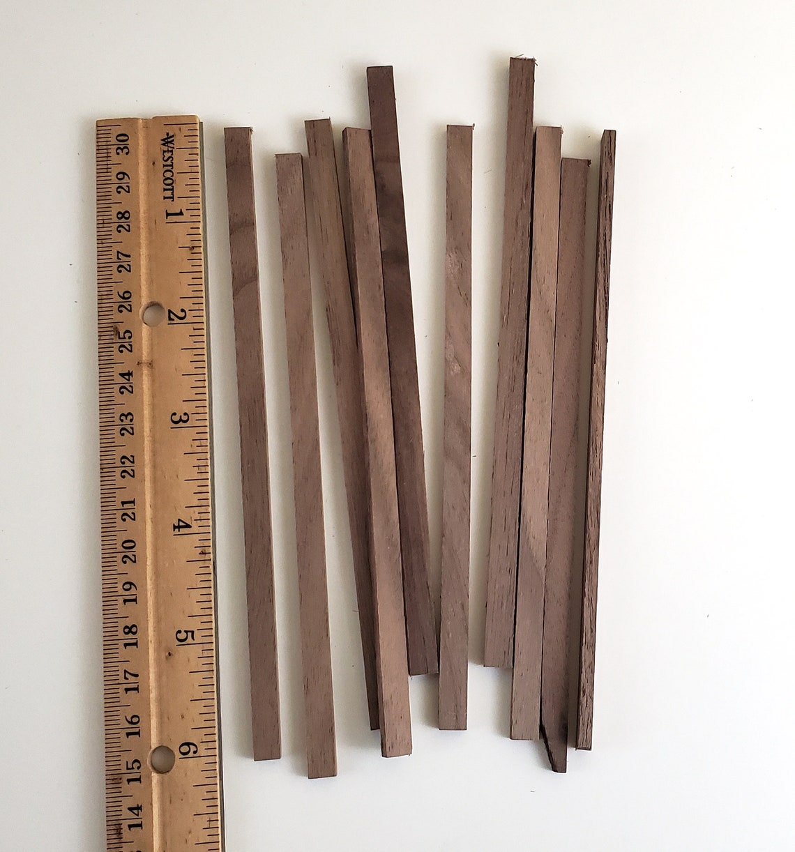 Walnut Wood Strips X10 1/8 X 1/4 X 6 Long Crafts - Etsy