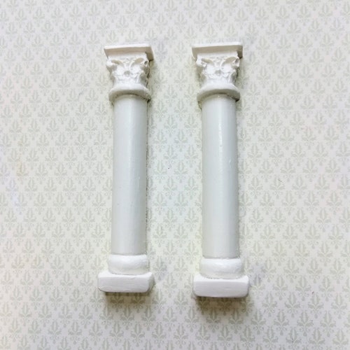 Dollhouse Miniature Round Columns Pillars 2 Pieces 8 - Etsy