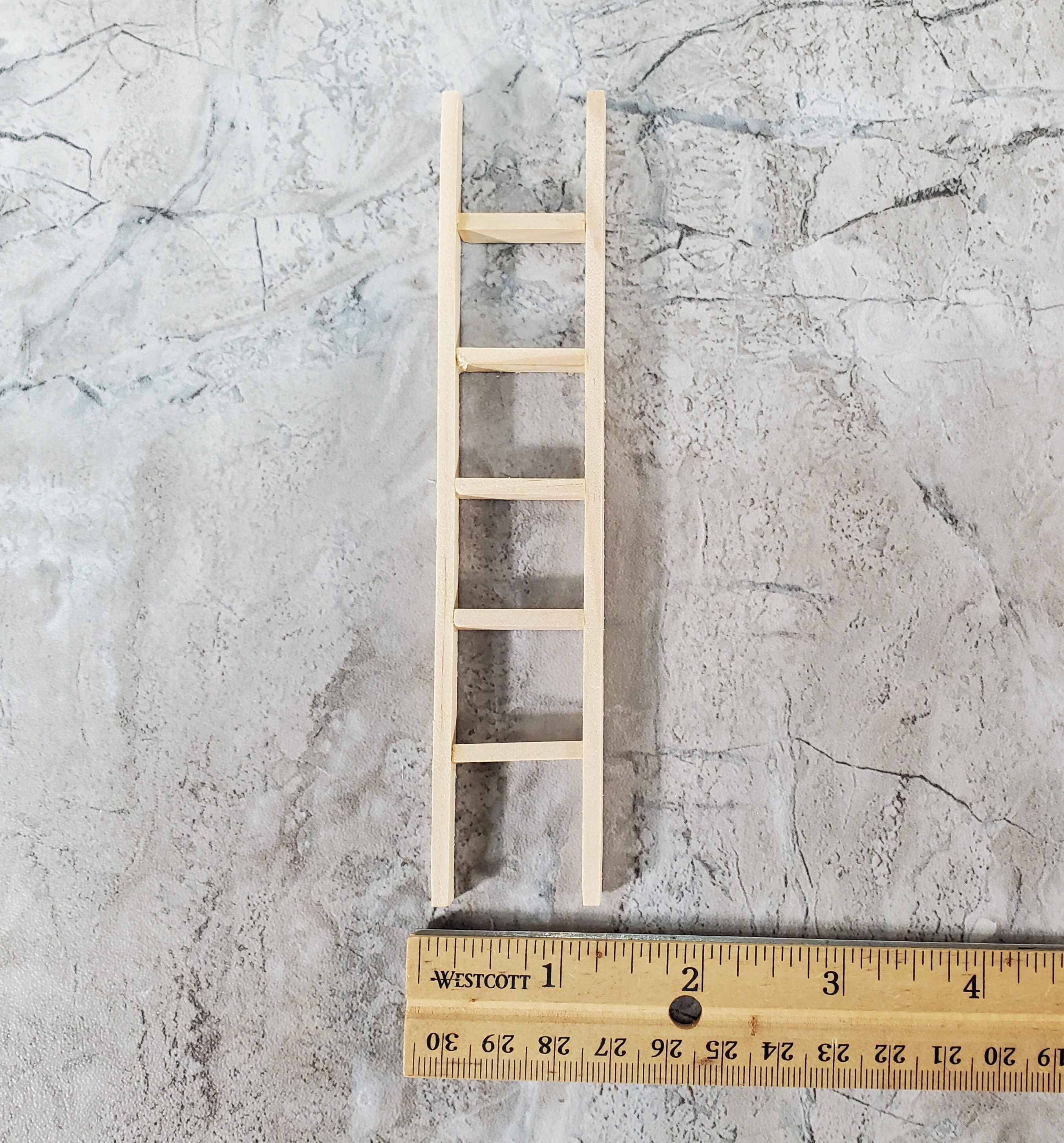 Dollhouse 6 Straight Ladder Tall Wood 1:12 Scale - Etsy