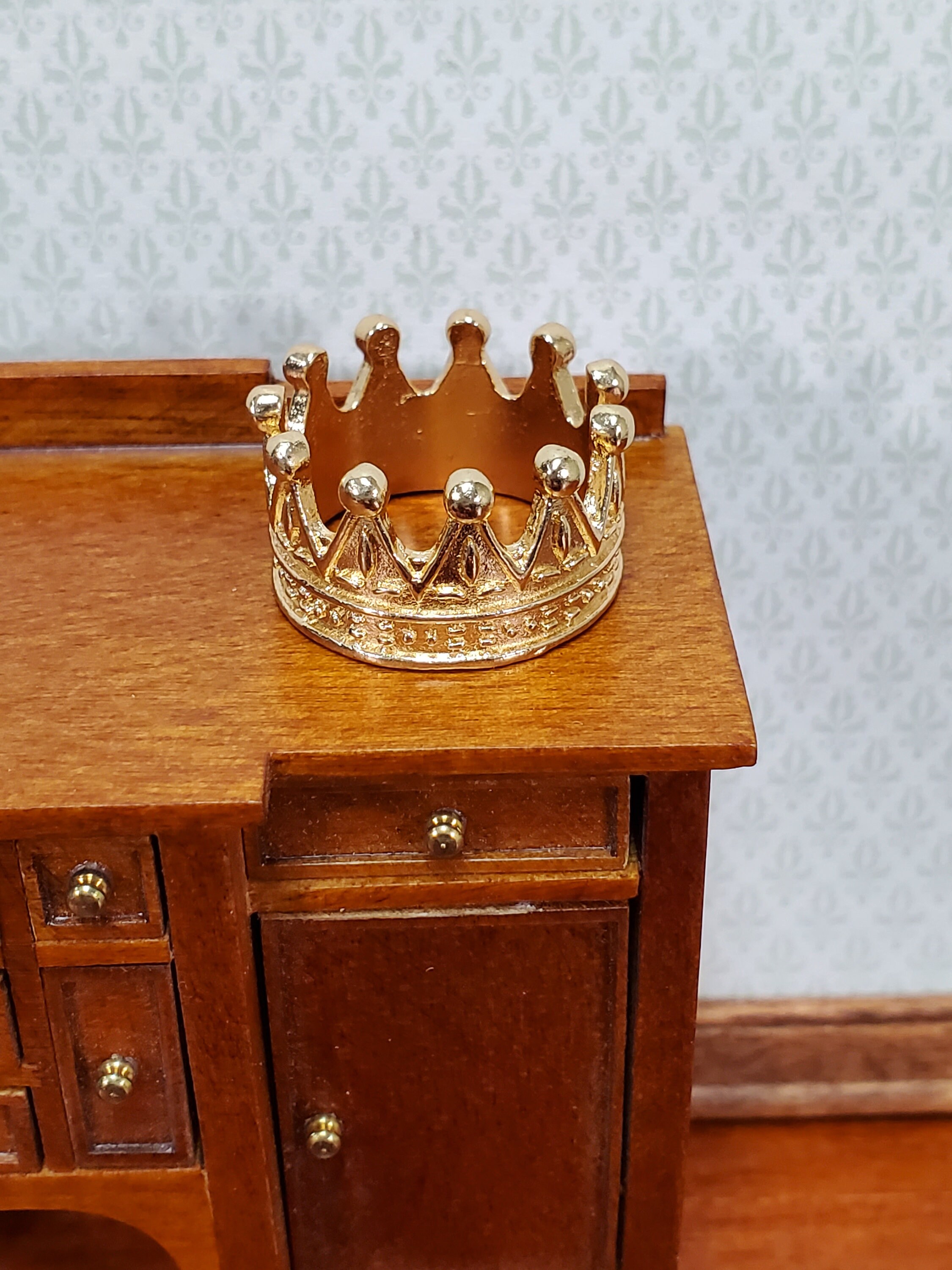 Tiny Miniature Crown Gold Metal for Dolls Dollhouse Works With - Etsy