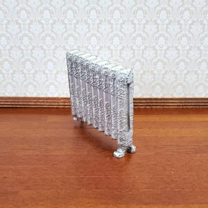 Dollhouse Miniature Radiator Large Silver Fancy 1:12 Scale Resin ...