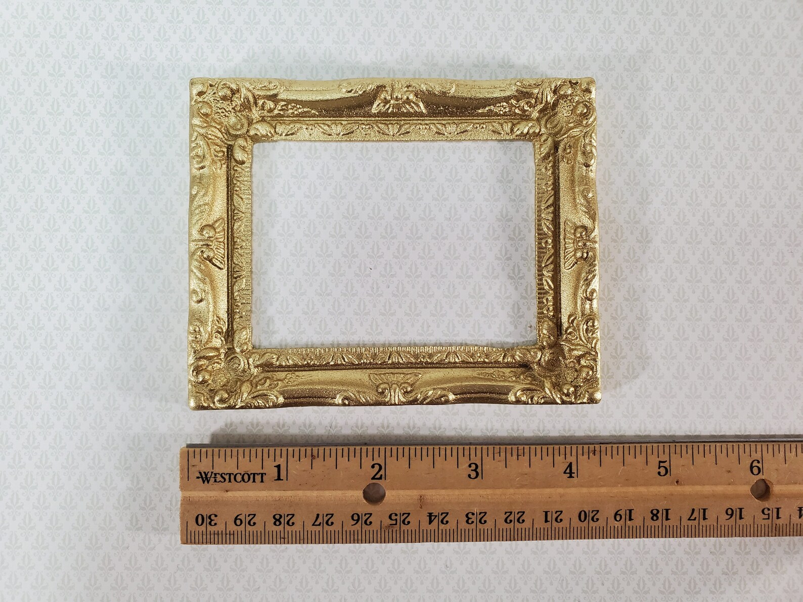 Dollhouse Miniature Picture Frame 1:6 Scale Large Fancy Gold - Etsy