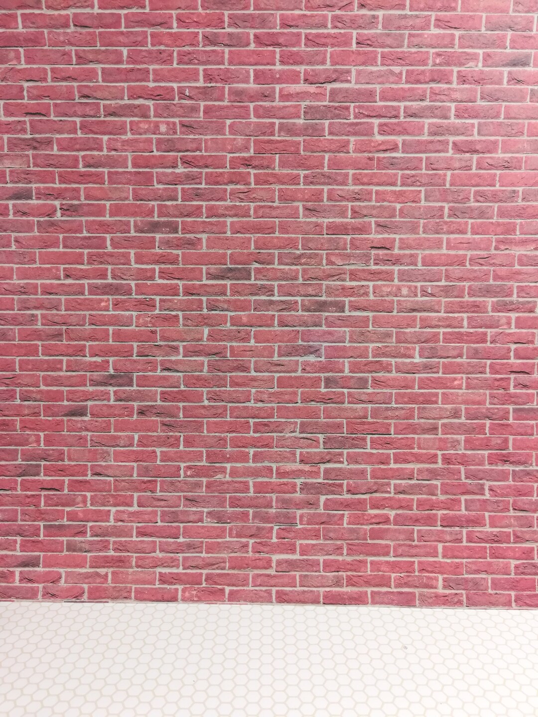 Dollhouse Miniature Red Brick Textured Embossed Card Stock Paper 1:12 ...