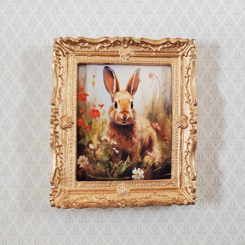 Framed Rabbit Miniature - Etsy
