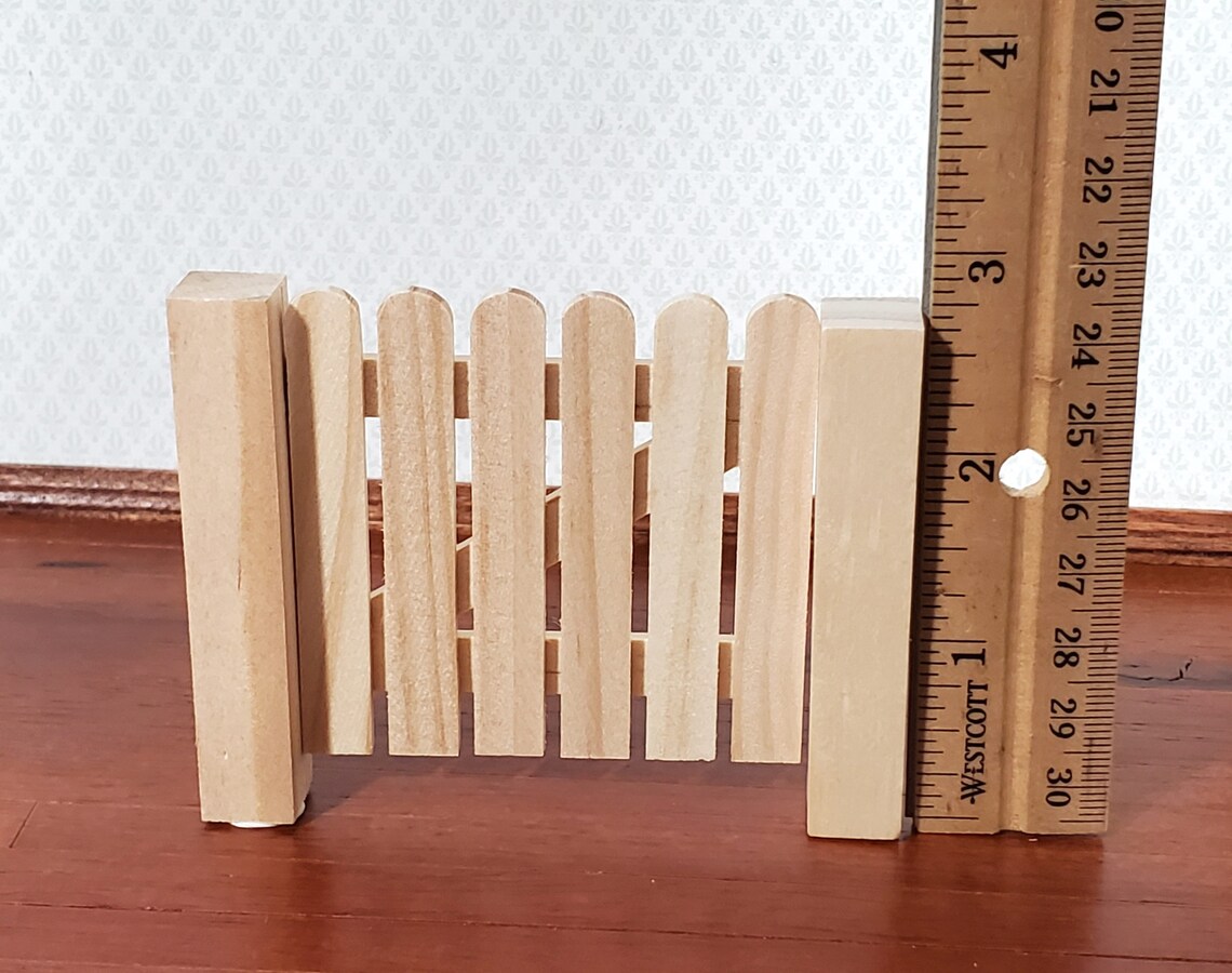Miniature Wood Fence Gate Opening Door Unpainted Wood 1:12 - Etsy