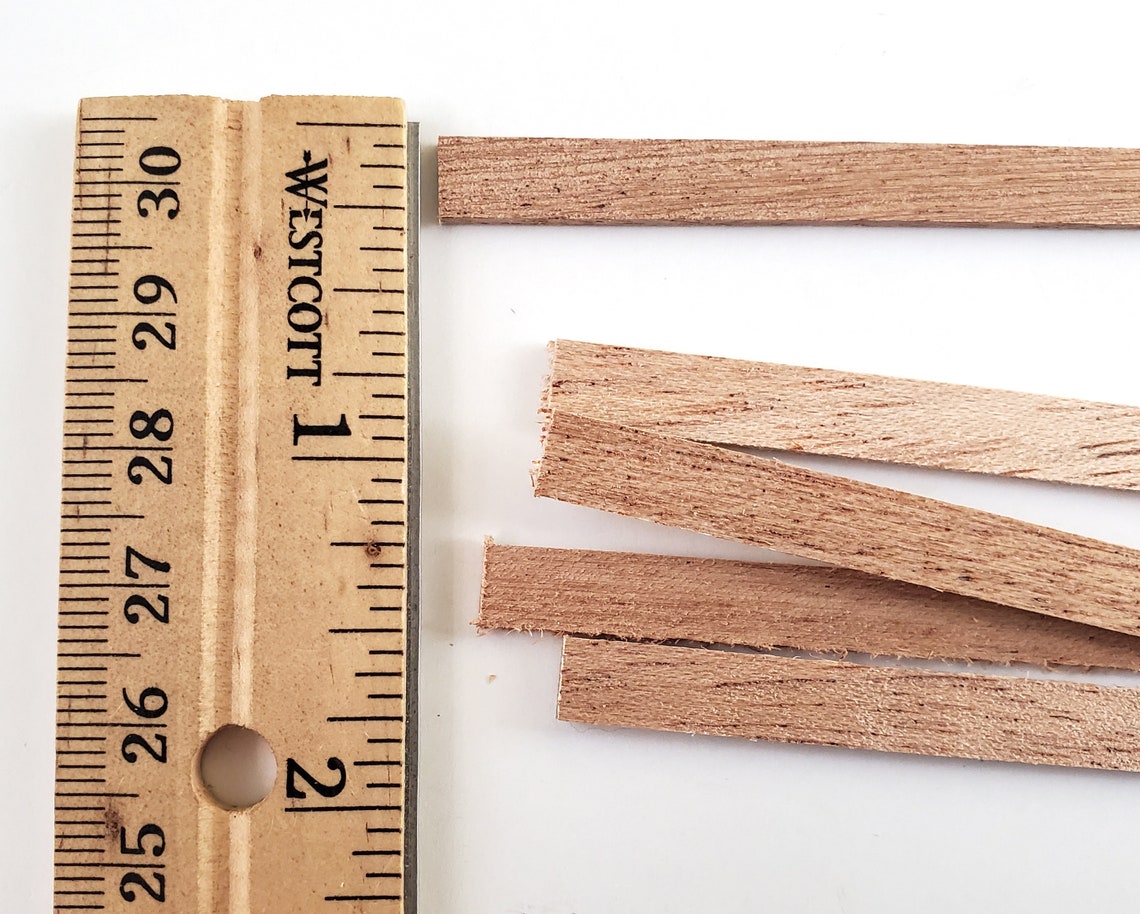 Mahogany Wood Strips 5 Pieces 1/16 X 1/4 X - Etsy