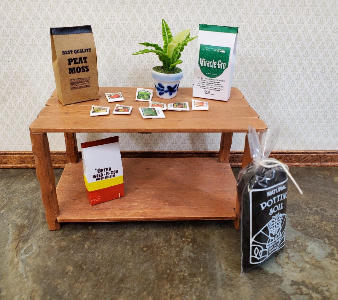 Dollhouse Seed Packets 8 Packages Miniature Garden Props 1:12 Scale ...