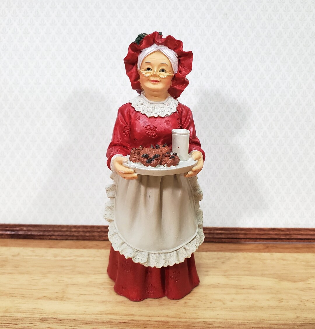Mrs Claus Resin Figure 1:12 Scale Miniature by Houseworks Christmas ...