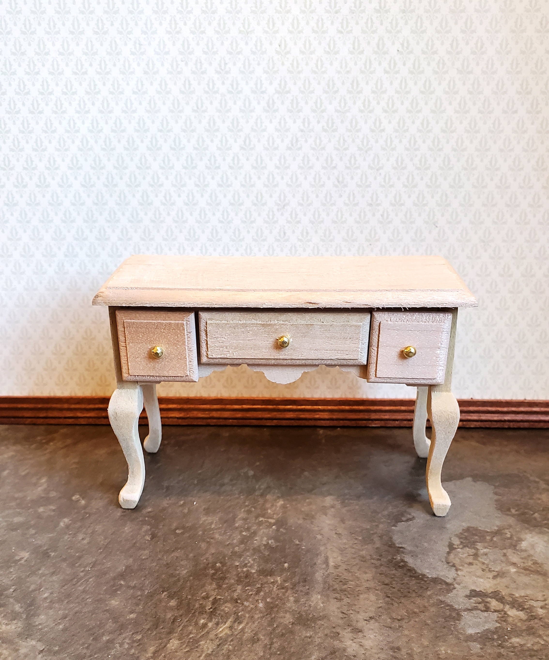 Dollhouse Miniature Writing Desk or Vanity Table With Drawers - Etsy