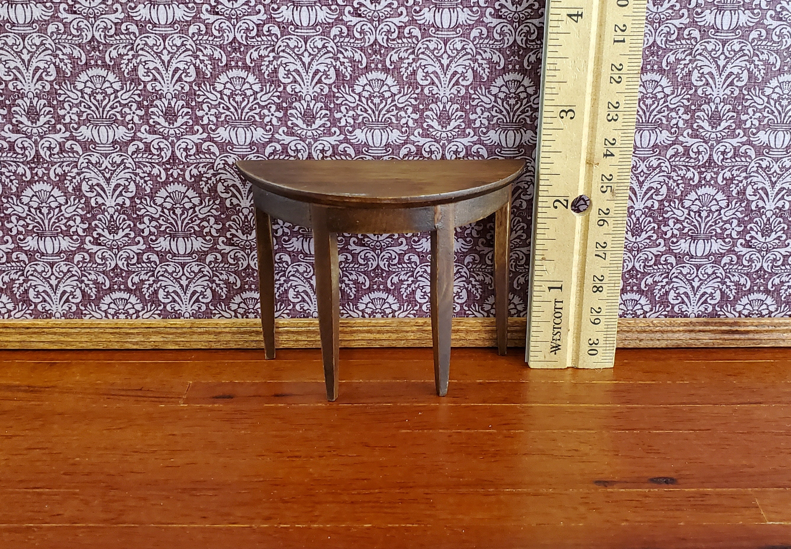 Dollhouse Miniature Half Round Hall Table 1:12 Scale Furniture - Etsy