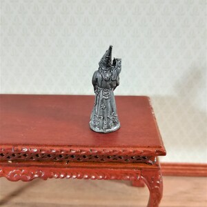 Dollhouse Miniature Wizard With Owl Statue Robed Bearded 1:12 Scale 1 1 ...