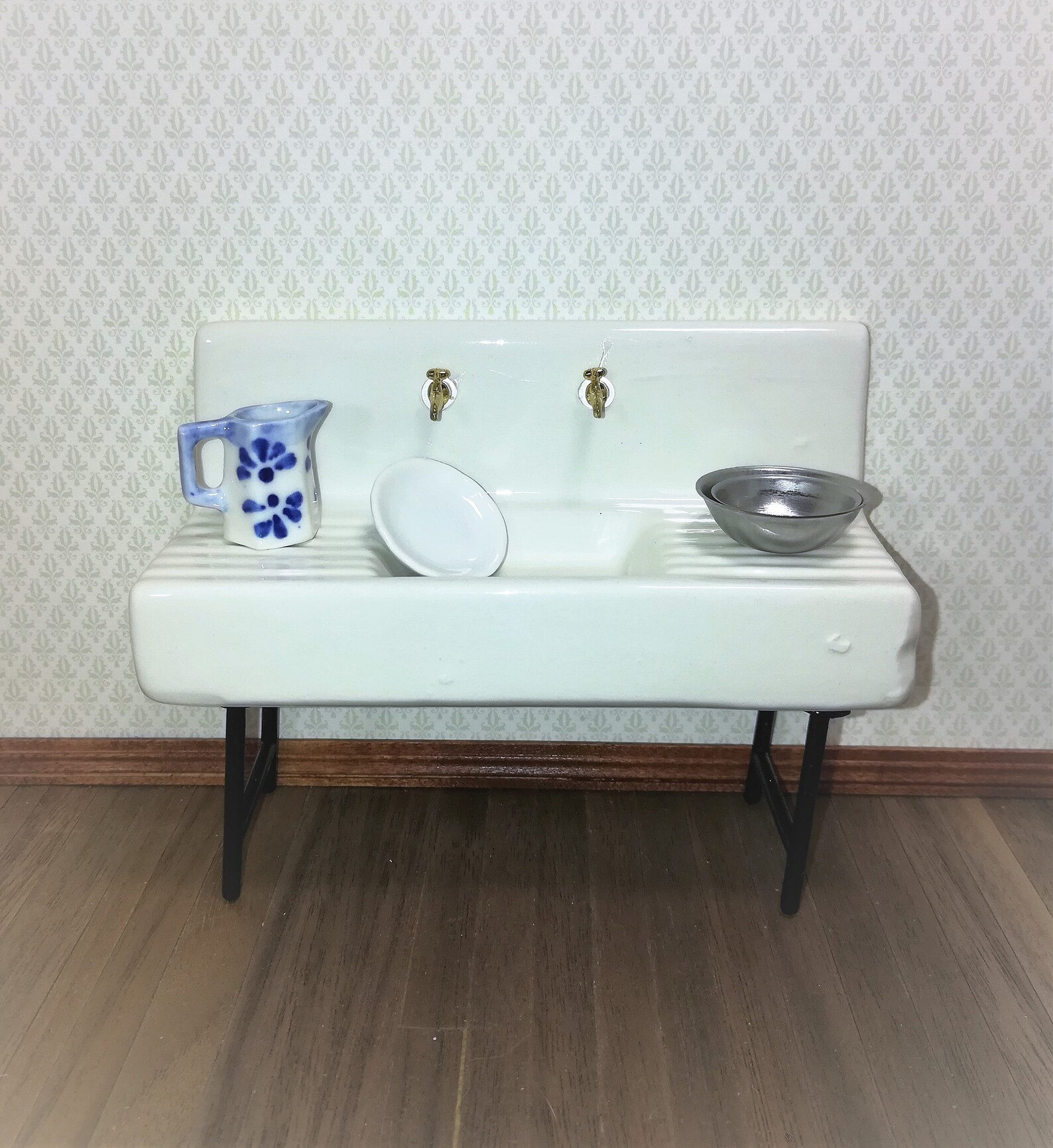 Dollhouse Miniature Sink White Ceramic Kitchen or Utility Room - Etsy
