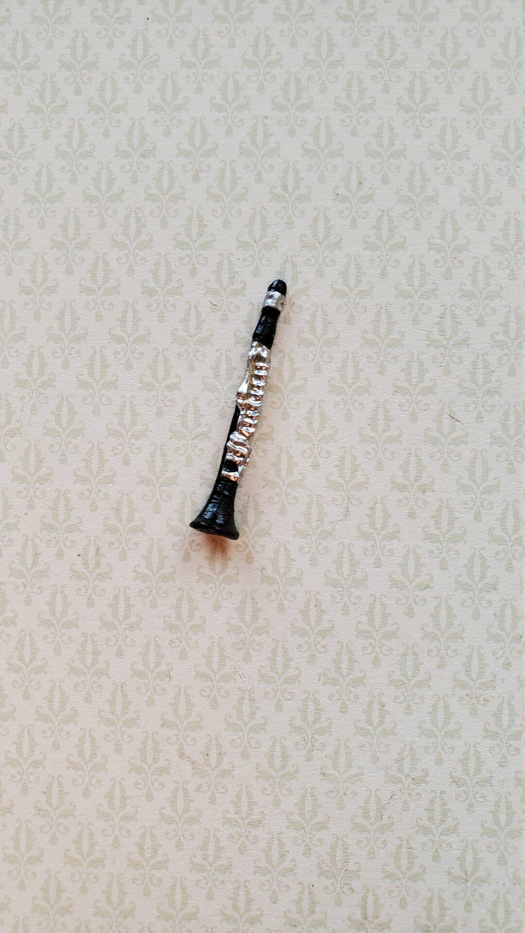 Dollhouse Miniature Small Clarinet 1 1/8" 1:12 or Half Scale Instrument ...