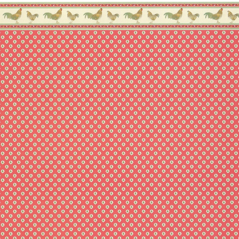 Red Rooster Wallpaper - Etsy
