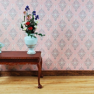 Dollhouse Wallpaper Peachy Pink Victorian 1:12 Scale Miniature by Itsy ...
