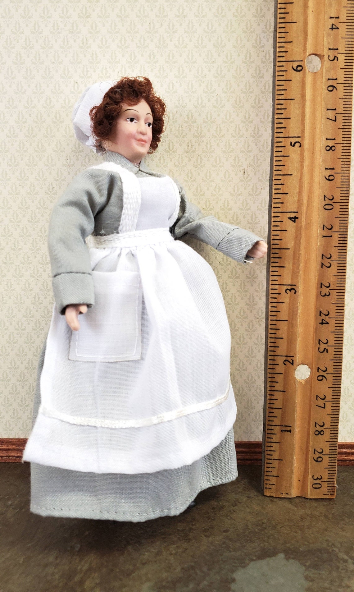 Dollhouse Miniature Maid Cook Housekeeper Doll Porcelain - Etsy