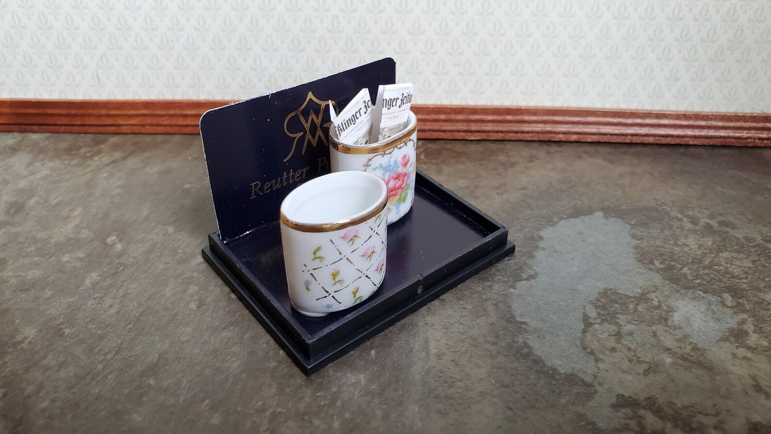 Dollhouse Miniature Waste Paper Baskets X2 Reutter Porcelain - Etsy