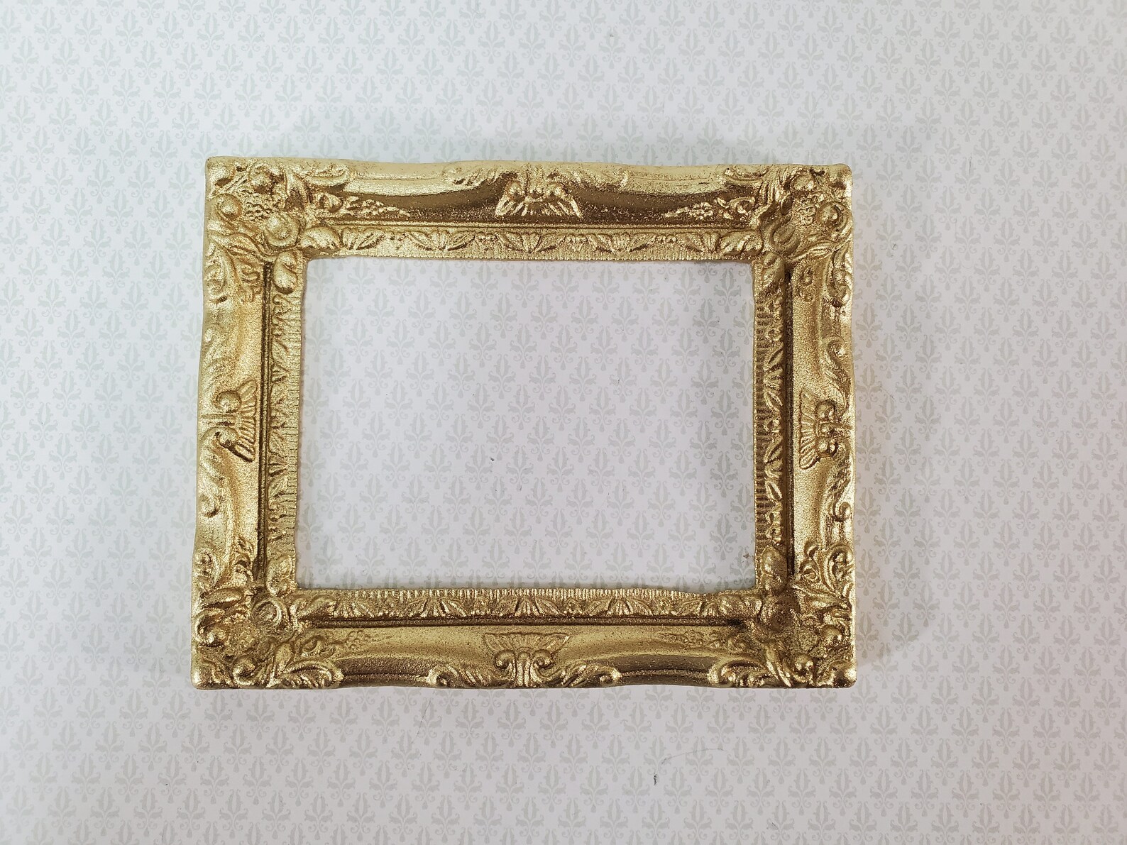 Dollhouse Miniature Picture Frame 1:6 Scale Large Fancy Gold - Etsy