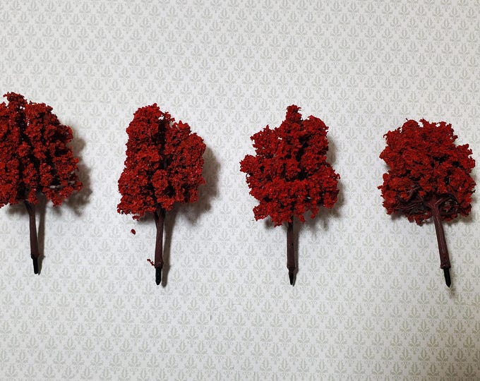 2 Model Scenery Shrubs Trees Bushes Green Dollhouses Scale Models Model ...