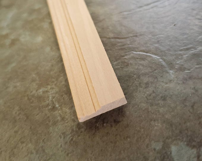 Miniature Cove Molding Trim Wood Strip 1/8" X 18" Long for Dollhouse ...