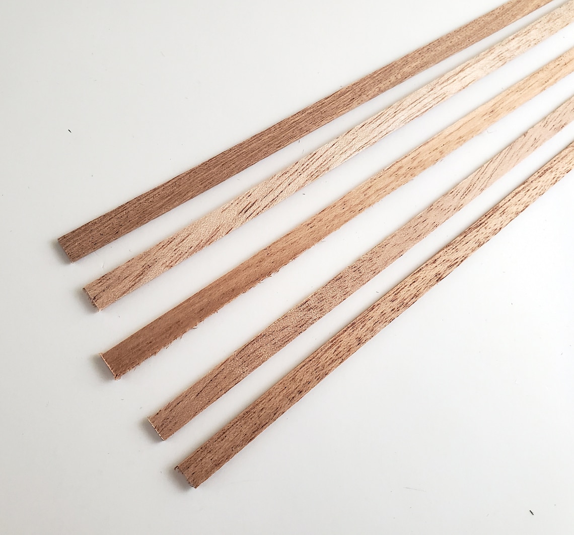 Mahogany Wood Strips 5 Pieces 1/16 X 1/4 X - Etsy