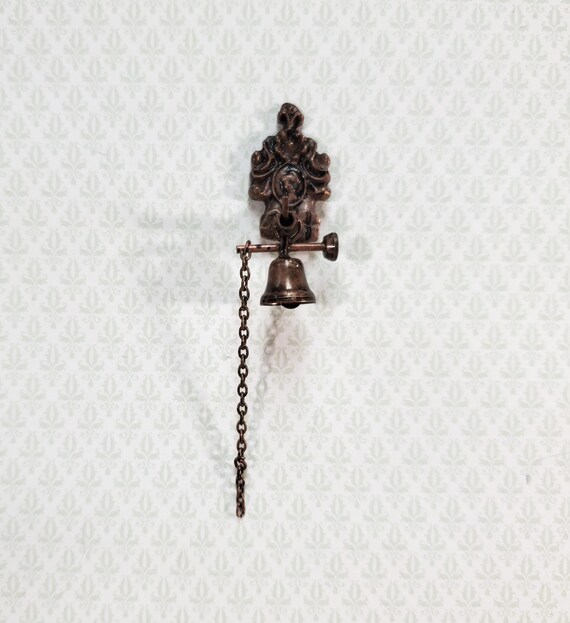 Dollhouse House Bell Doorbell Dinner Bell With Chain 1:12 - Etsy UK