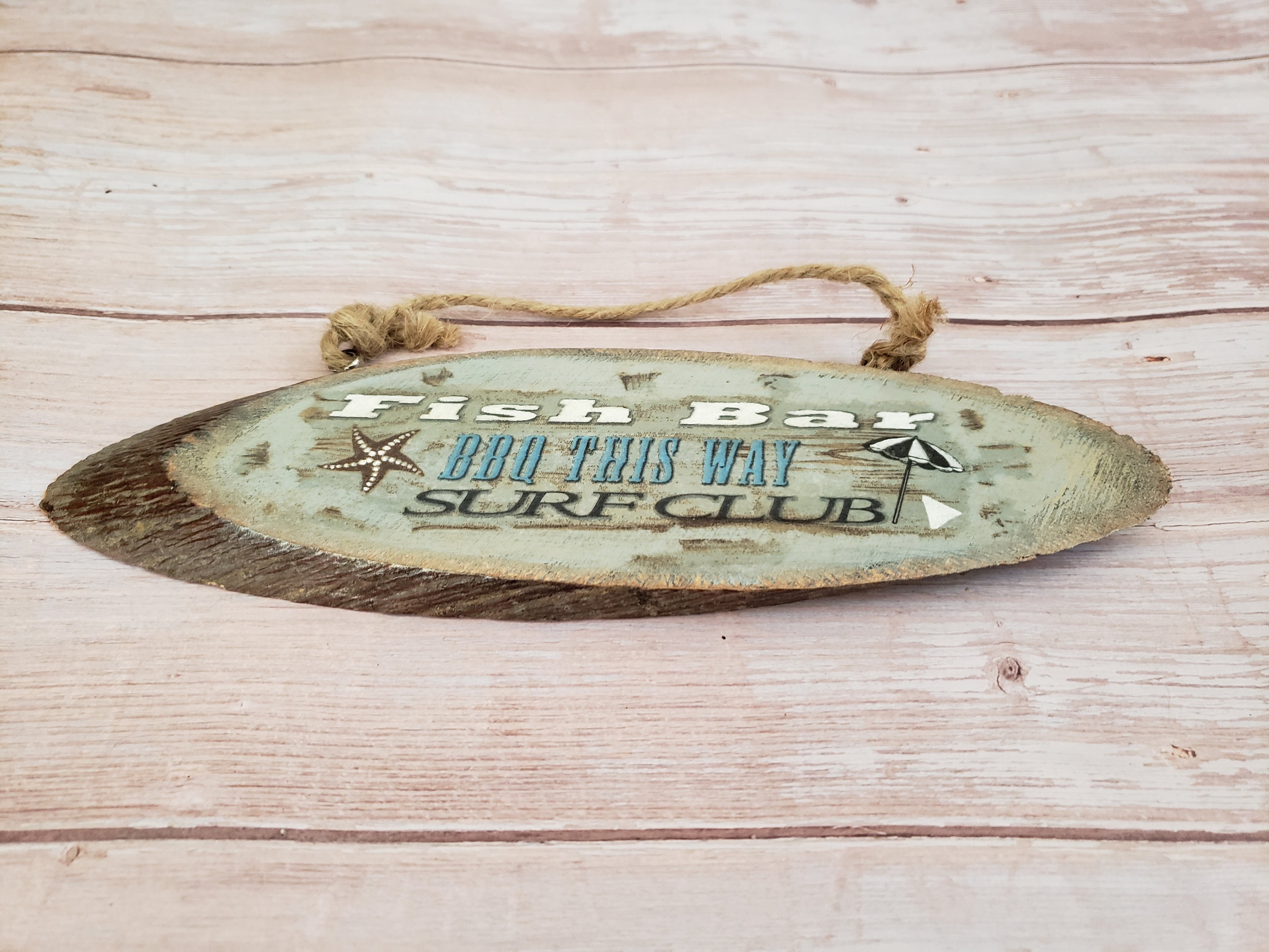 Nautical Sign, Fish Bar Sign, Beach House Wall Décor, Beach House Gift ...