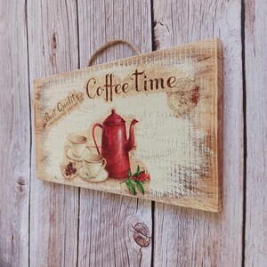 Coffee Bean Decor, Coffee Time Sign, Handmade Coffee Shop Art, Coffee ...