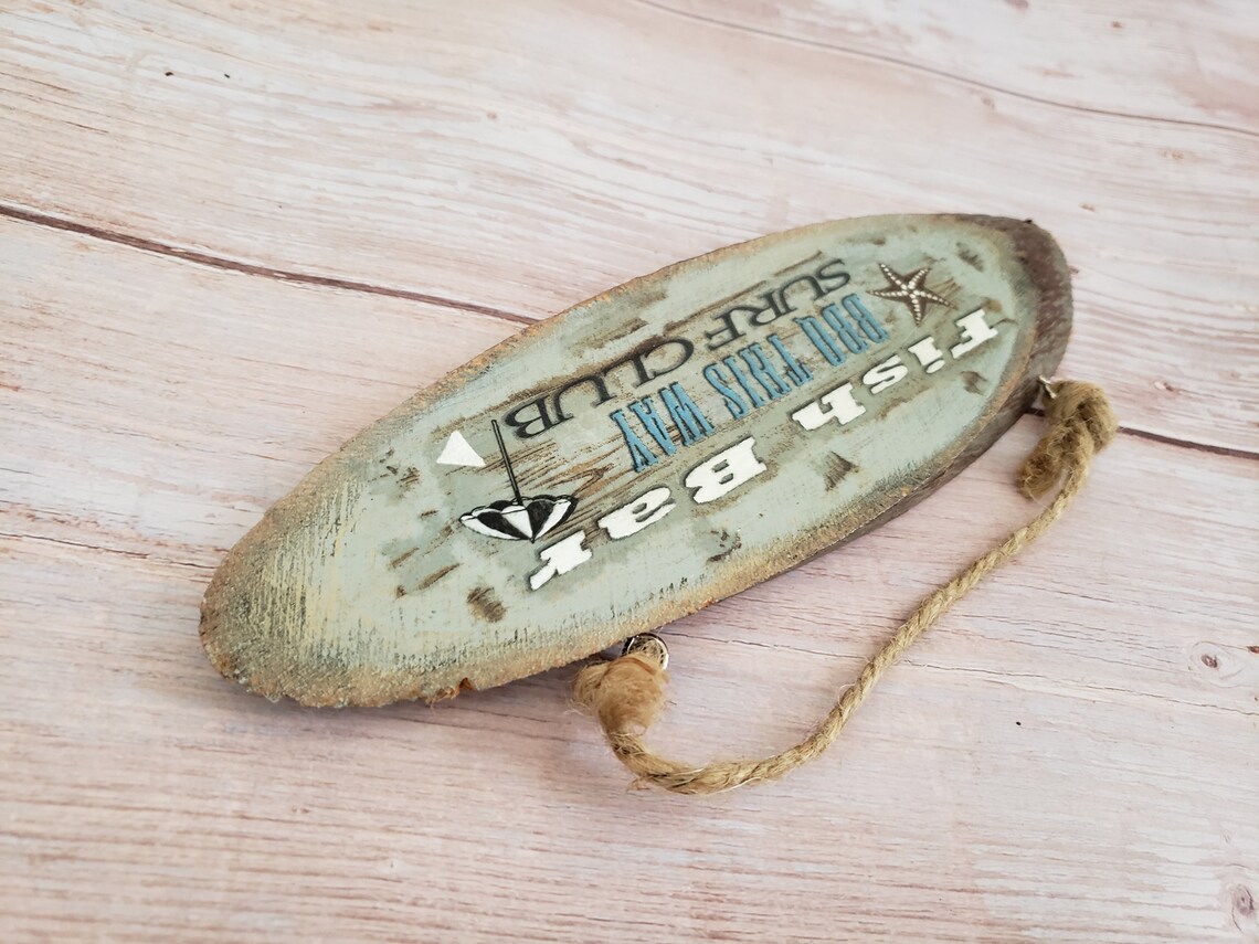 Nautical Sign Fish Bar Sign Beach House Wall Décor Beach - Etsy