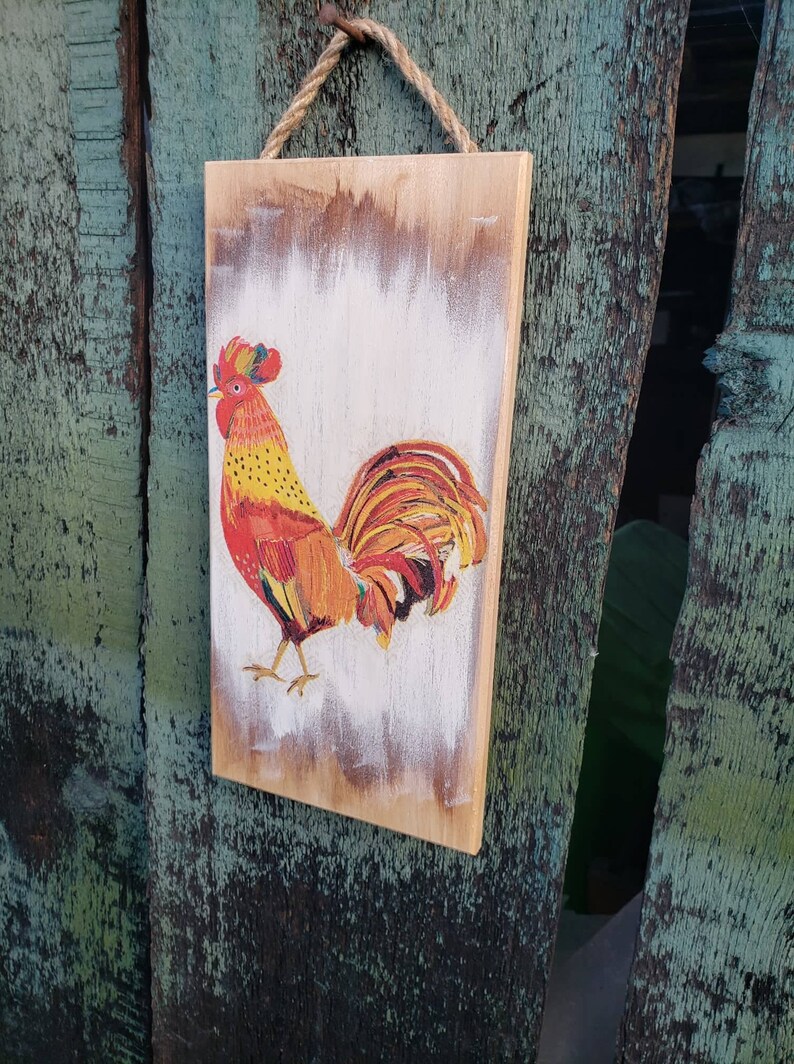 Rooster Wall Decor Farmhouse Rooster Art Country Kitchen - Etsy