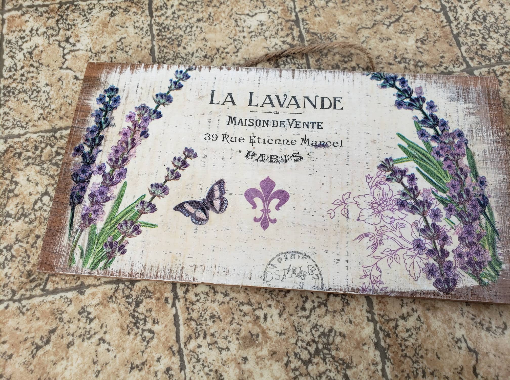 Rustic Plaque Purple Kitchen Plaque Lavender Garden - Etsy