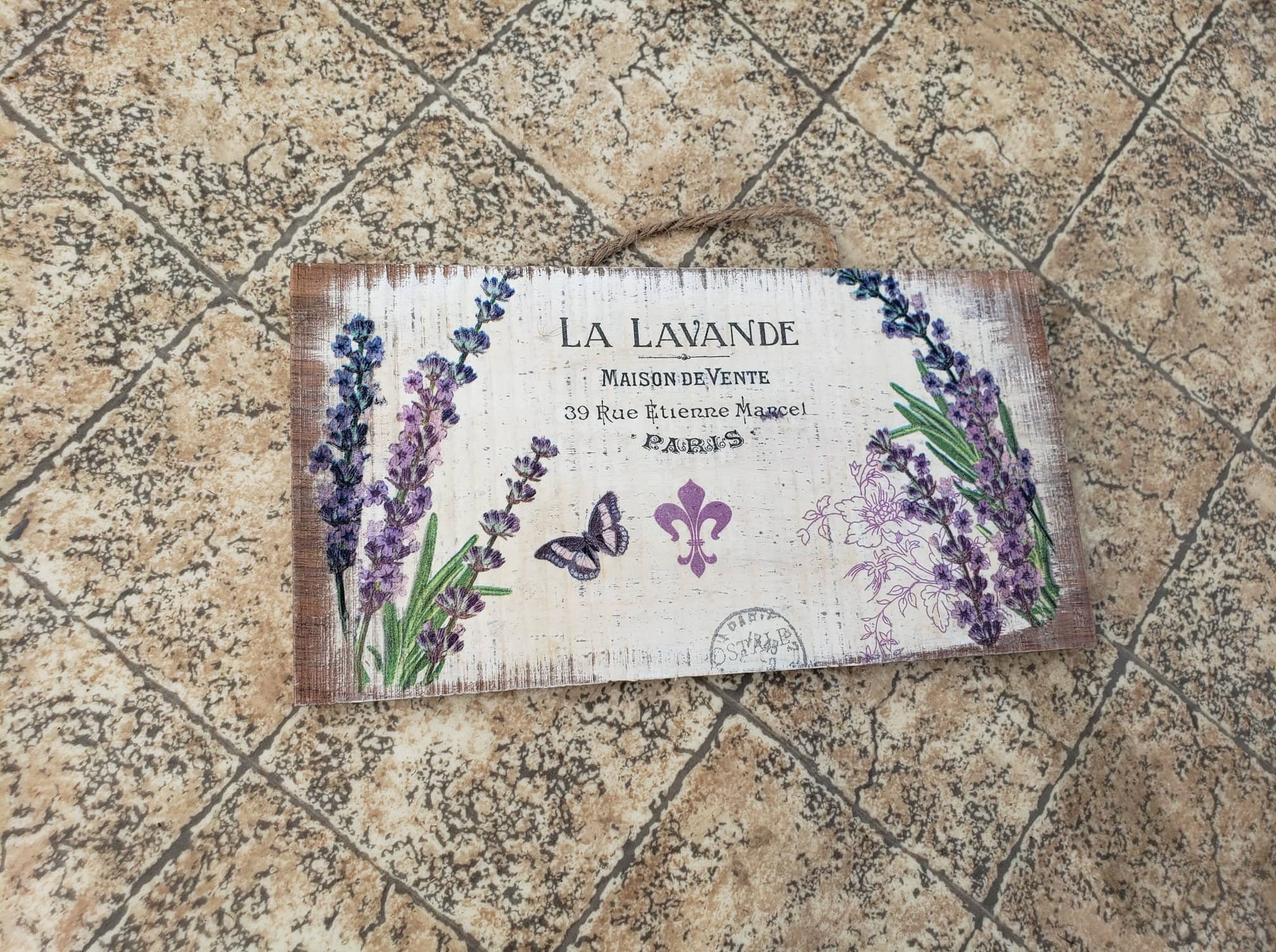 Rustic Plaque Purple Kitchen Plaque Lavender Garden - Etsy