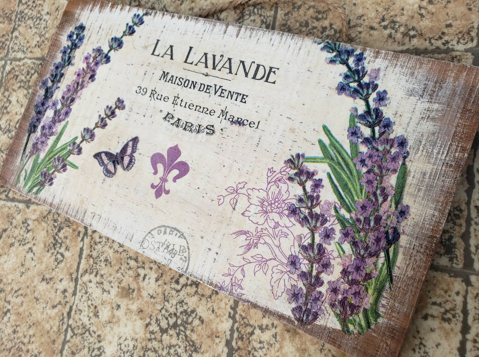 Rustic Plaque Purple Kitchen Plaque Lavender Garden - Etsy