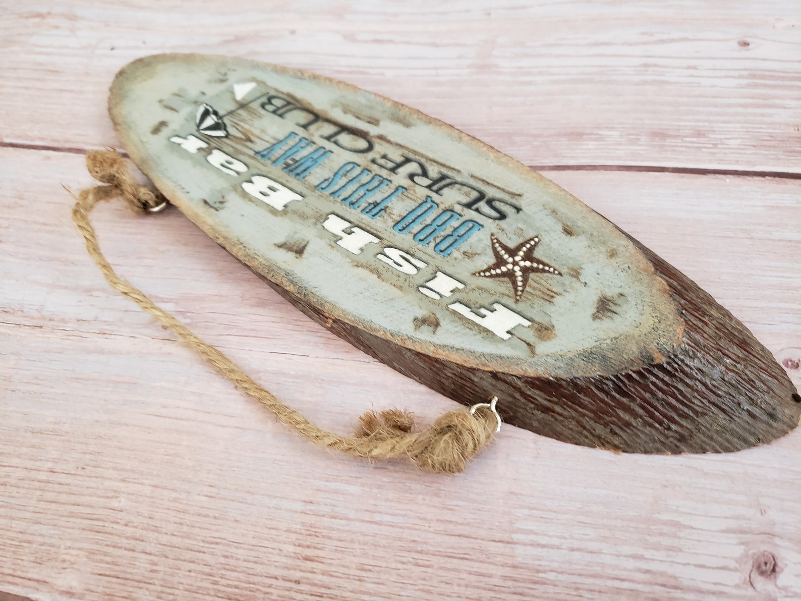 Nautical Sign, Fish Bar Sign, Beach House Wall Décor, Beach House Gift ...