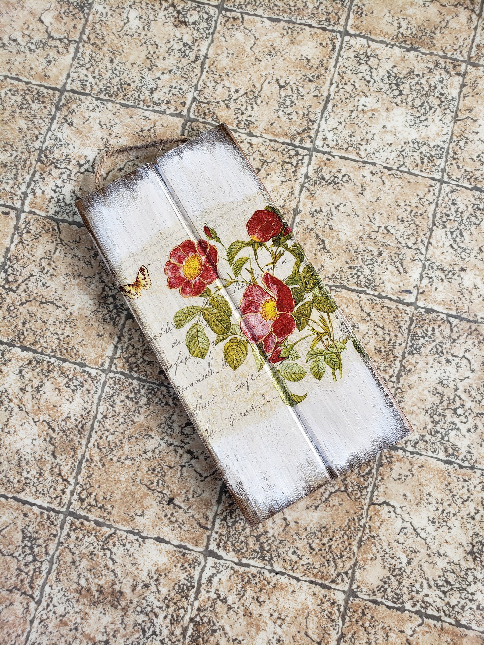 Wooden Plaque Poppy Flowers Livingroom Décor Red - Etsy