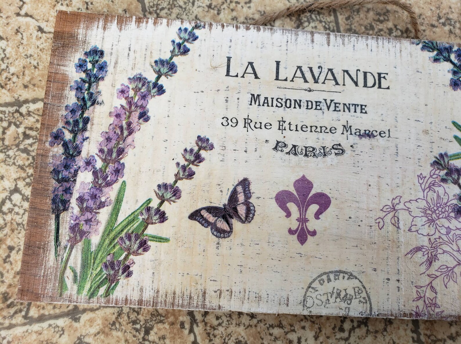 Rustic Plaque Purple Kitchen Plaque Lavender Garden - Etsy