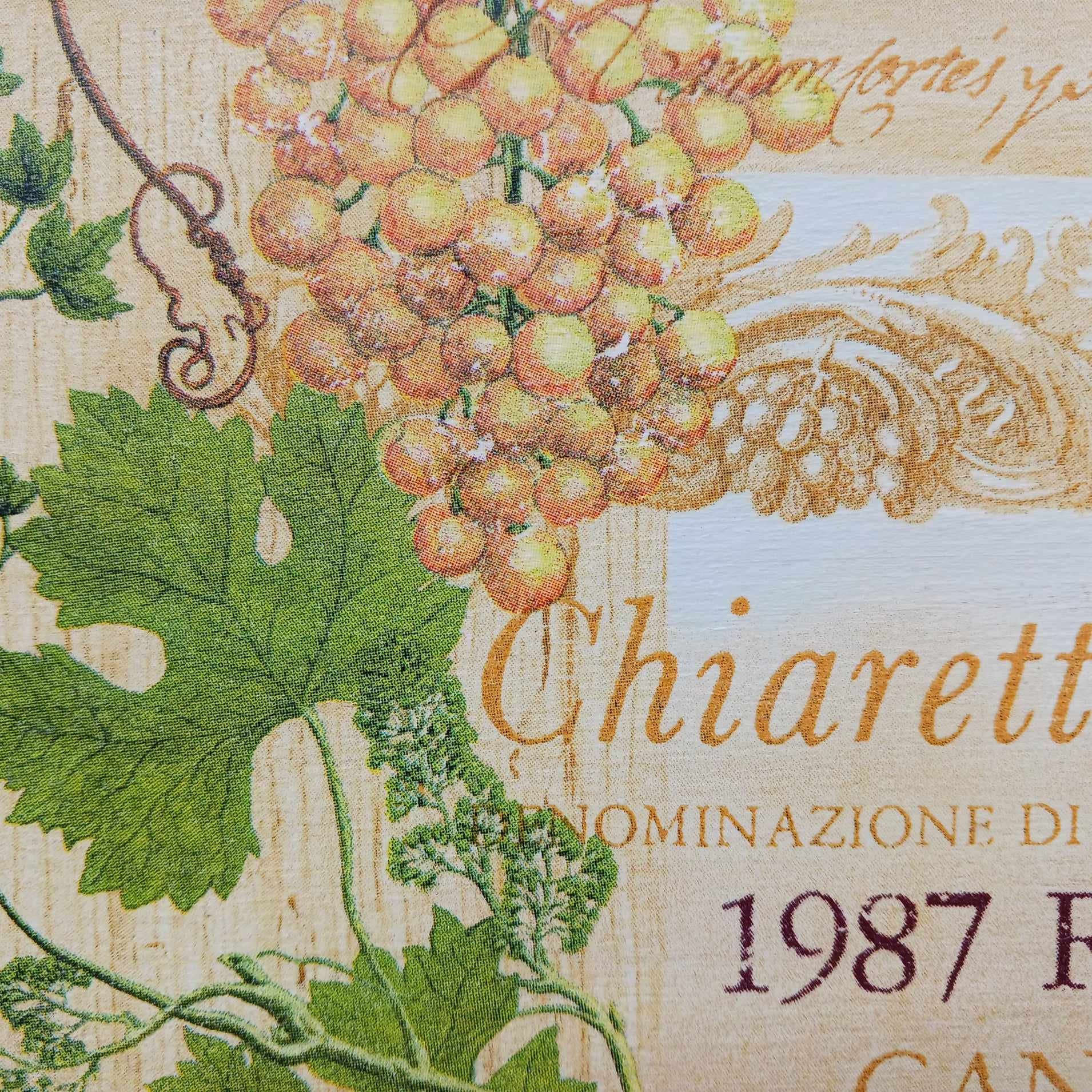 Italian Wine Sign: Chiaretto Classico, Olives Decoupage Wood Decor - Etsy